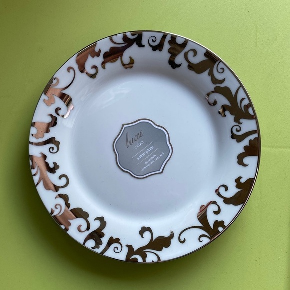 Ciroa | Dining | Ciroa Luxe Metallic Porcelain Salad Plates | Poshmark
